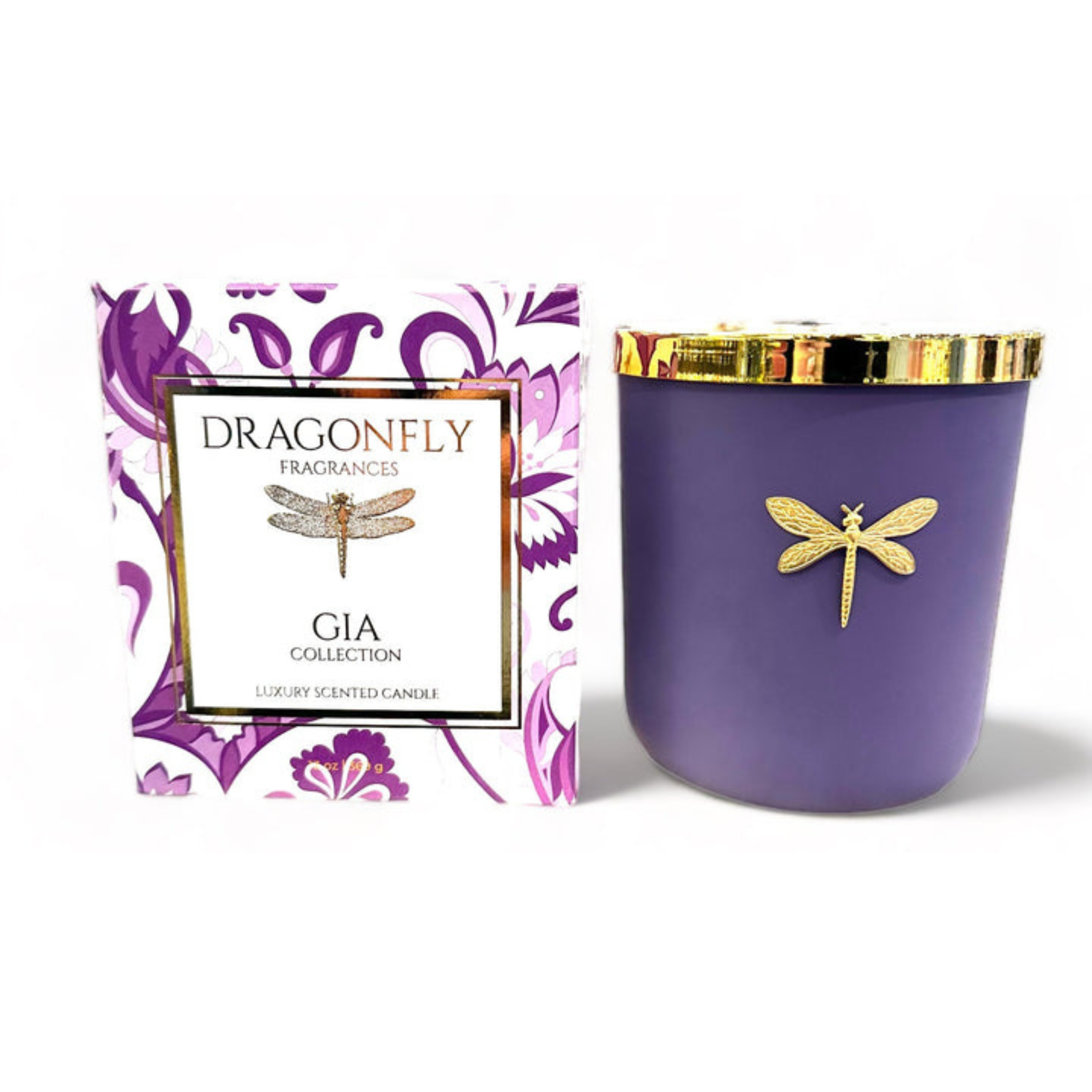 Gia Candle - Purple - PEONY + PLUM – Dragonfly Fragrances