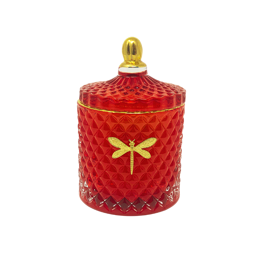 Bella Candle - Red & Gold – Dragonfly Fragrances
